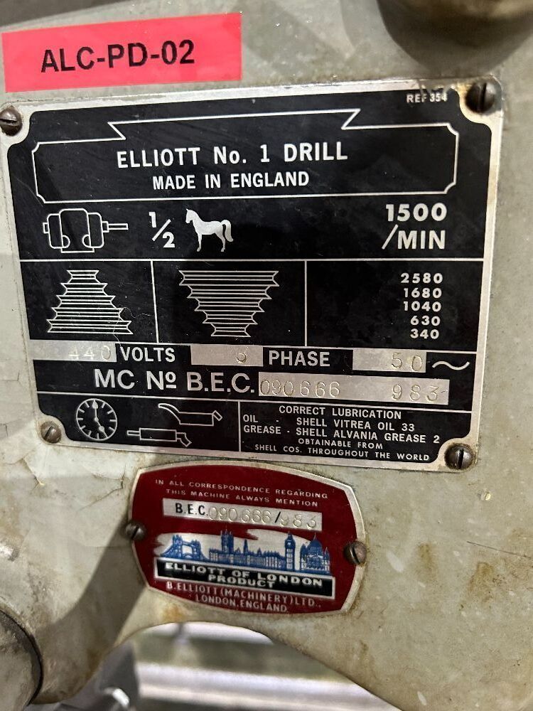 Elliott Progress No1 Pillar Drill Simplefit Ltd | Industrial and Commercial